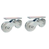 China Stainless Steel V Groove Sliding Gate Roller Wheel 3 Inchs Heavy Duty for sale
