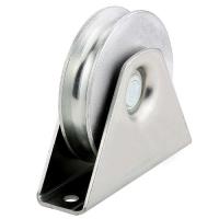 China Galvanized U Groove Sliding Gate Wheel With Internal Bracket for sale