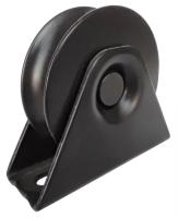 China Galvanized U Groove Sliding Gate Wheel With Internal Bracket for sale