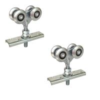China 38mm Zinc Plated Steel Trolleys Hanging Door Rollers For Sliding Systems for sale