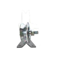 China Q235 metal V Groove Sliding Gate Wheel With Bolt for sale