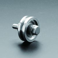China Double Bearings Sliding Gate Wheel With Bolt And Y Groove for sale