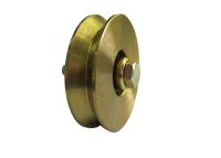 China Double Bearings V Groove Sliding Gate Wheel With Bolt for sale