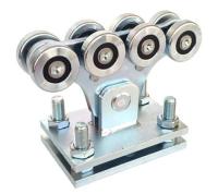 China 48mm White GI Steel 8 Cantilever Gate Wheel With Adjustable Plate for sale