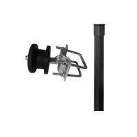 China Round And Square Post  Fence Black Nylon Roller 4 Inch Galvanized for sale
