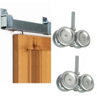 China Hanger Kit Sliding Door Box Rail Barn Door Wheel Galvanized Steel for sale
