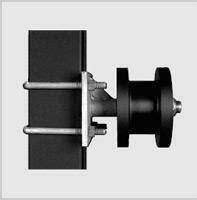 China 4 Inch Round Square Fence Post Black Nylon Roller Galvanized for sale