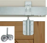 China Galvanized Steel Trolleys Barn Door Hangers 55mm diameter for sale