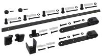 China Double Door Cabinet Mini Barn Door Hardware Kit 8ft 10ft Black for sale