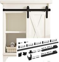 China 5Ft Mini Single Barn Door Hardware Kit Classic Strap J Shape Hanger for sale