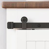 China Super Mini Top Mount Mini Barn Door Hardware Kit Black for sale