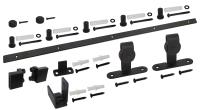 China Super Mini Top Mount Mini Barn Door Hardware Kit Black for sale