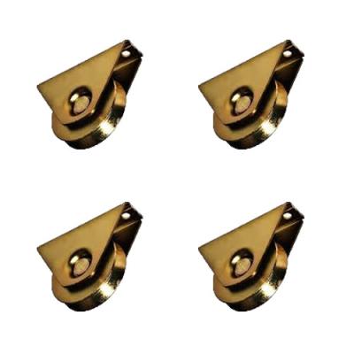 China White Zinc Gold Zinc Sliding Gate Wheel For Sliding Doors In Brass for sale