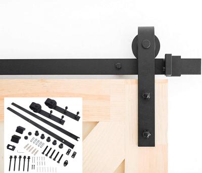 China J Shape Basic Vintage Sliding Barn Door Hardware Kit 6 FT Classic Black Rustic for sale