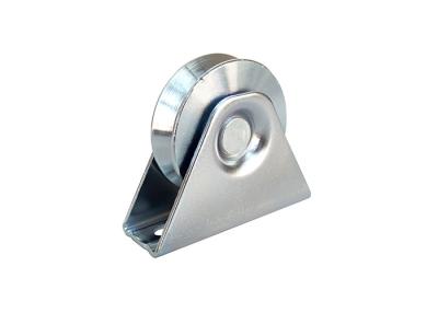 China Zinc Plated Sliding Gate Wheel V Grooved With Double Internal Bracket for sale