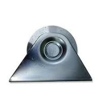 China 2 Inch Gateway Sliding Gate Wheel White Zinc Yellow Zinc V Y U Groove for sale