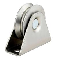 China Q235 Y Groove Sliding Gate Wheel Zinc Plated Silver for sale