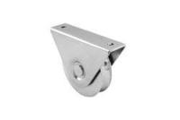China 2 Inches Zinc Plated Y U V Groove Sliding Gate Wheel With Bracket for sale