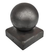 China Galvanized Spherical Steel Fence Post Caps Round Tub 100x100mm for sale