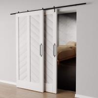 China Innovative By Design - 8ft sliding barn door hardware package (talking wheel) - Ultra quiet, designer option, all parts for sale