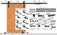 China Innovative in design - 8ft slider Scheier Dier hardware package (talking wheel) - Ultra quiet, designer option, all part for sale