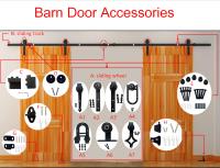 China Ultra-quiet 8-foot black design slider Innovative in designer option, all-in-one warehouse door hardware kits for sale