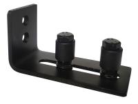 China Fully Adjustable Barn Door Flush With Floor Wall Mount Bracket Door Guide Stay Roller with 8 Different Setups for sale