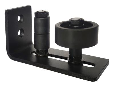 China Fully Adjustable Barn Door Flush With Floor Wall Mount Bracket Door Guide Stay Roller with 8 Different Setups for sale