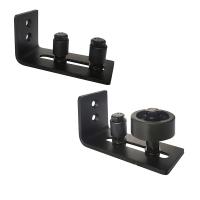 China Matte Black Interior Barn Door Floor Guide With 8 Setup Option for sale