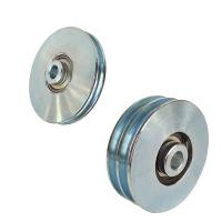 China Silver Galvanized Sliding Gate Wheel Roller With Screw One Bearing 6202 6204 for sale