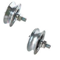 China 4 Inches Sliding Gate Wheel V Groove With Axle Bolt And Nut for sale