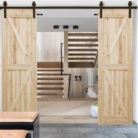 China Classic J Shape Barn Door Hardware 6.6 Ft Black Carbon Steel for sale
