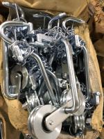 China Banana Cableway Roller Sheaves And Wheels For Gate Zinc White Surface for sale