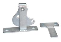 China Easy Open Courtyard Gate Door Latches With Handle Sliver Zinc Steel for sale