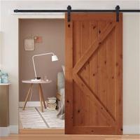 China Black Soft Close Single Door Sliding Barn Door Track And Hardware Kit for sale