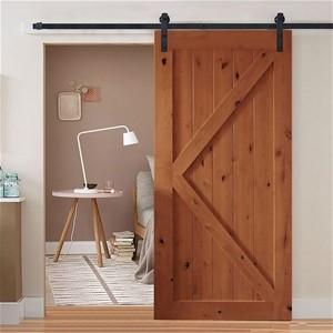 China Black Soft Close Single Door Sliding Barn Door Track And Hardware Kit for sale