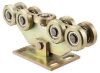 China Zinc Silver Cantilever / Sliding Gate Roller Carriage Heavy Duty for sale