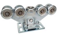 China Heavy Duty Cantilever Gate Wheel 68mm Zinc White Zinc Yellow for sale
