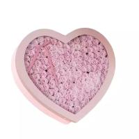 China Clear Shiny Lid Heart Shaped Flower Packaging Boxes Rigid Flower Box Arrangements for sale