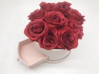 China Pink Cylinder Velvet Flower Gift Box With Drawer And Round Floral Box Packaging for sale