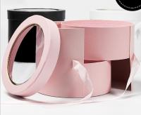 China Waterproof Rotating PVC Round Flower Packaging Boxes Eternal Rose Gift Packaging Double Layer 17*20CM for sale