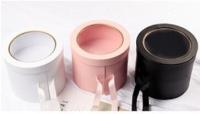 China Waterproof Rotating PVC Round Flower Packaging Boxes Eternal Rose Gift Packaging Double Layer 17*20CM for sale
