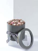 China Clear PVC Window Round Mother'S Day Flower Hat Box Floral Packaging Matte Glossy Lamination for sale