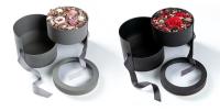 China Clear PVC Window Round Mother'S Day Flower Hat Box Floral Packaging Matte Glossy Lamination for sale