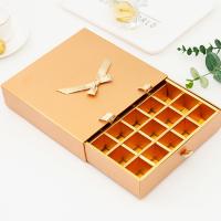 China Modern Personalised Truffle Chocolate Gift Box Paperboard Sliding Drawer CMYK Printing for sale