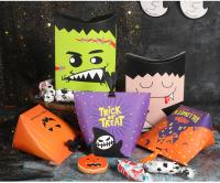 China Halloween Children Sweet Bonbon Dark Chocolate Gift Box Truffle Boxes Bulk Packaging for sale