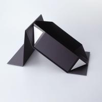 China Sustainable Magnetic Folding Gift Box Black Paper Foldable Box Cardboard Flat Pack for sale
