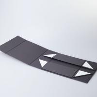 China Sustainable Magnetic Folding Gift Box Black Paper Foldable Box Cardboard Flat Pack for sale