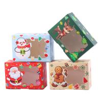 China Paperboard Liner Transparent Collapsible Christmas Boxes OEM Service Foldable Gift Boxes for sale