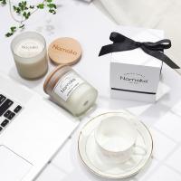 China Embossed Logo Ribbon Cardboard luxury candle boxes wholesale rigid candle boxes for sale